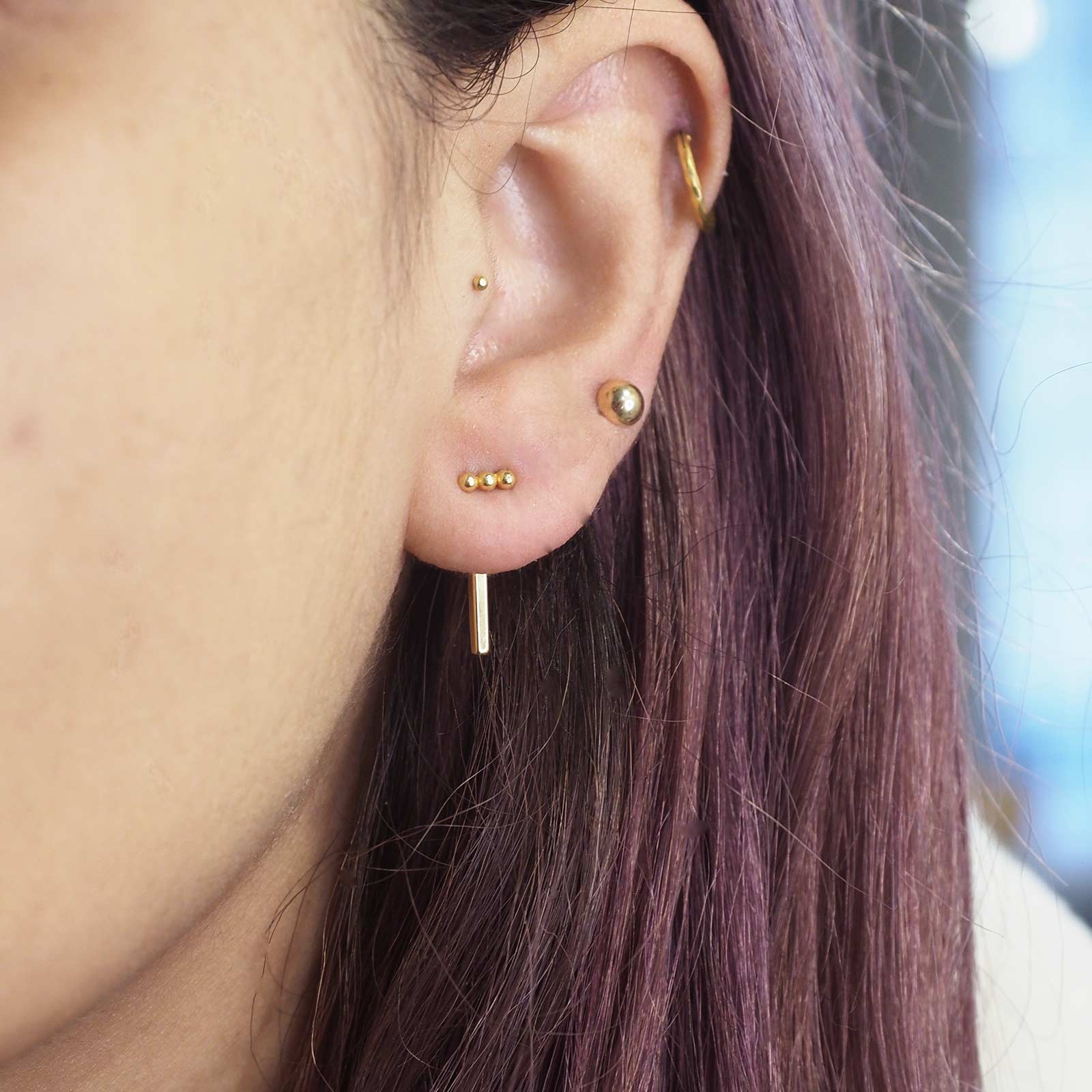 Bar Earring Jacket | 18K Gold - Melt Jewellery